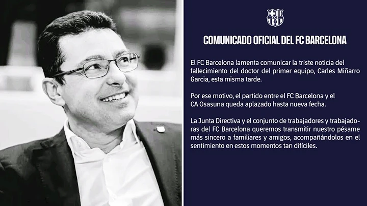 Bác sĩ của Barca đột ngột qua đời | Báo Nhân Dân điện tử