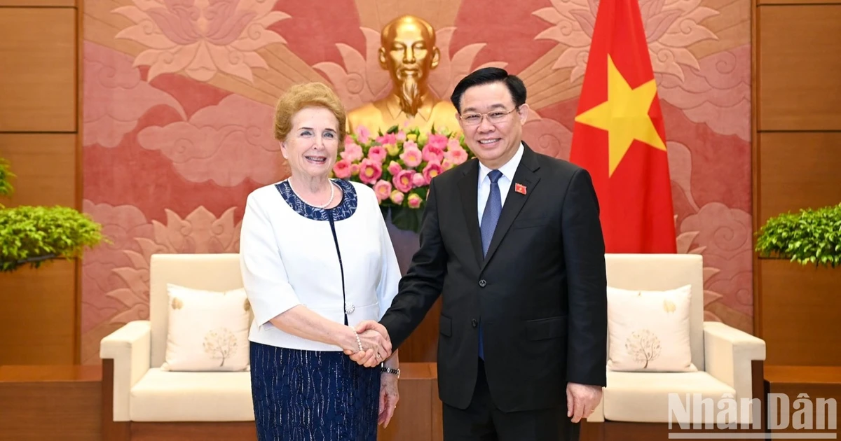 [Ảnh] Chủ tịch Quốc hội Vương Đình Huệ tiếp Phó Chủ tịch thứ nhất Quốc ...