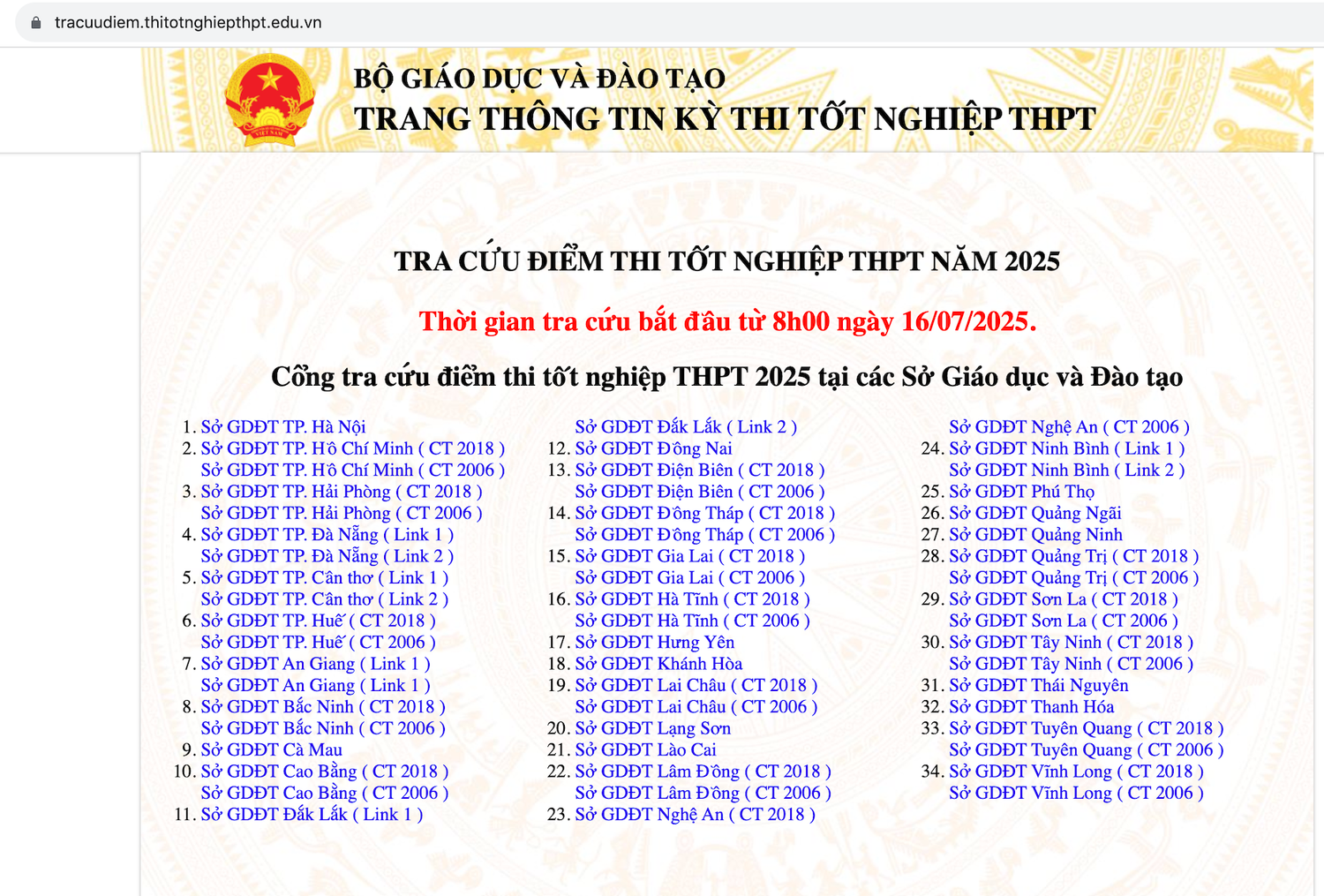 Công bố điểm thi tốt nghiệp THPT 2025 chính thức | Báo Nhân Dân điện tử